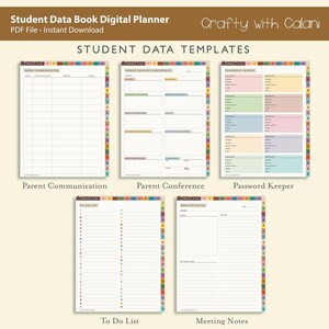 Teacher Digital Journal, Digital Student Data Book, Teacher Digital ...