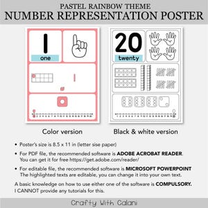 Classroom Number Poster, Preschool Number Poster, Number Poster 1-20 ...