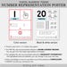 Classroom Number Poster, Preschool Number Poster, Number Poster 1-20 ...