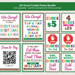 Girl Scout Cookie Booth Printable, Cookie Booth Stop Sign Poster ...