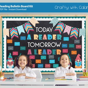 Reading Bulletin Board Kit, Classroom Bulletin Board, Gnomes Themed ...