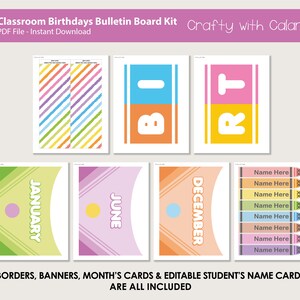 Birthday Board Classroom Decor, Crayon Classroom Theme, Editable ...