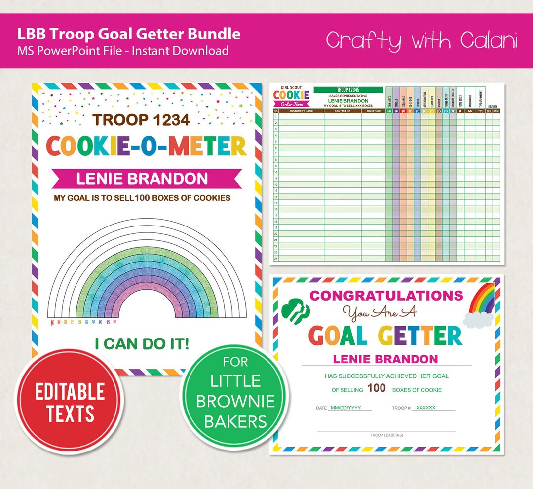 Girl Scout 2024 LBB Cookie Goal Getter Bundle, LBB Cookie Troop Order ...
