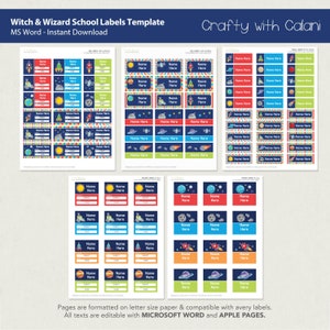 School Name Label, Outer Space School Label Template, Outer Space Label ...
