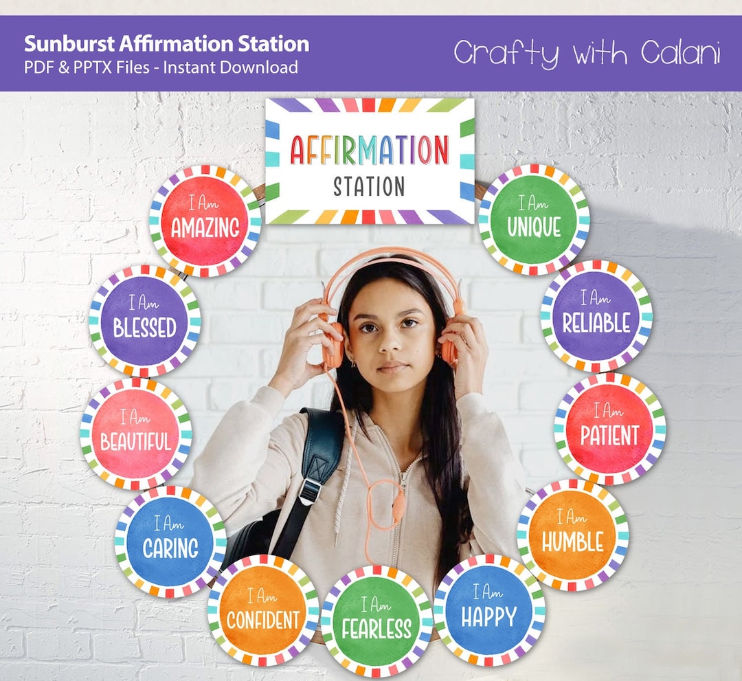 Affirmation Mirror, Classroom Affirmation Station, Rainbow Affirmation ...