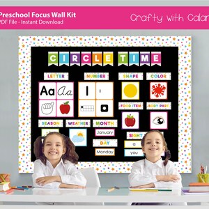 Preschool Focus Wall Template, Preschool Learning Wall, Classroom ...
