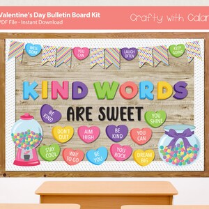 Classroom Bulletin Board Kit, Valentine's Day Bulletin Board, Candy ...