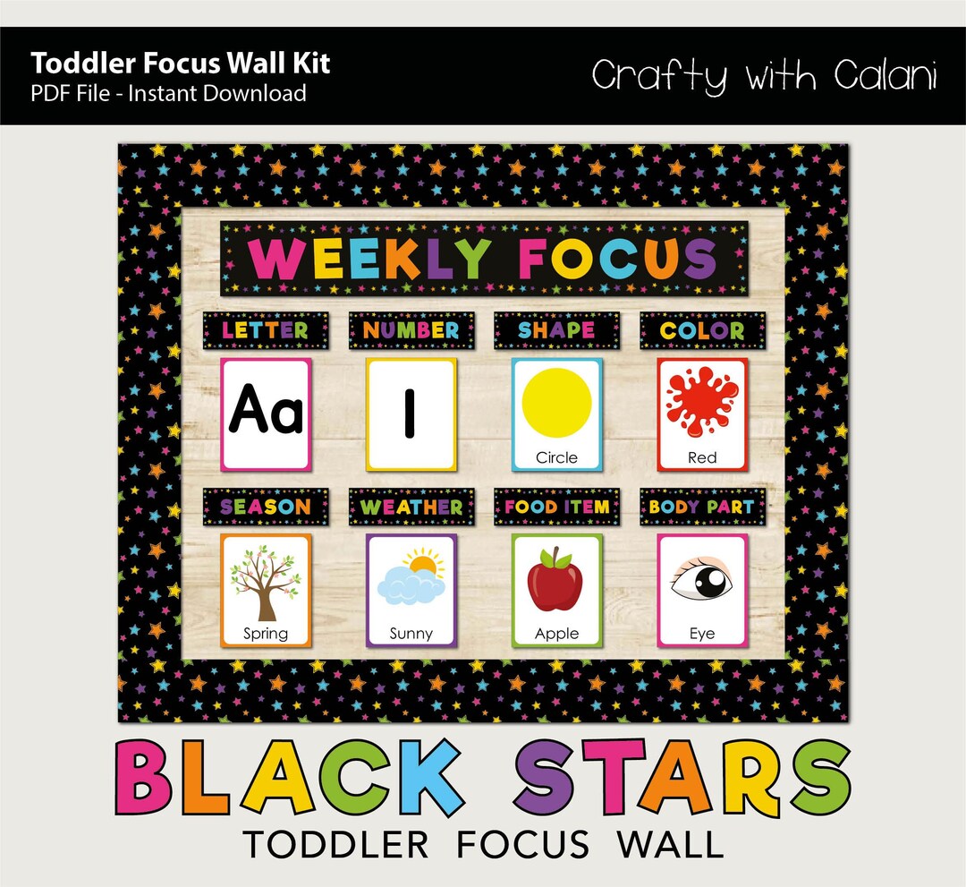 Toddler Focus Wall Template, Preschool Learning Wall, Classroom Circle ...