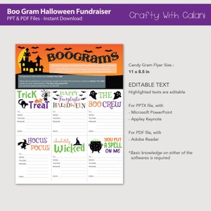 Halloween Candy Gram Template Halloween Boo Gram PTA PTO - Etsy