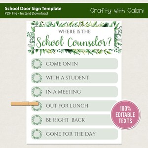 School Door Sign Template, Personalized Door Sign, Where is the ...
