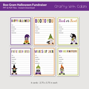 Halloween Candy Gram Template Halloween Boo Gram PTA PTO - Etsy
