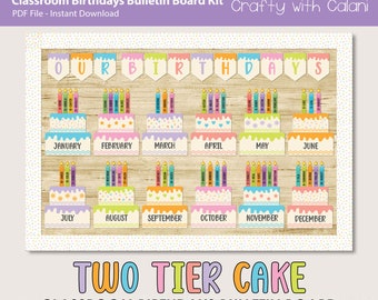 Birthday Board Classroom Decor, Rainbow Classroom Theme, Editable ...