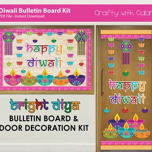 Diwali Bulletin Board Kit, Deepavali Classroom Decor, Indian Diwali ...