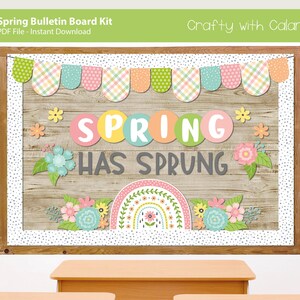 Spring Bulletin Board Kit, Spring Classroom Bulletin Board, April ...