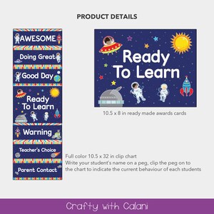 Classroom Behavior Chart, Space Classroom Theme, Solar System Behavior ...