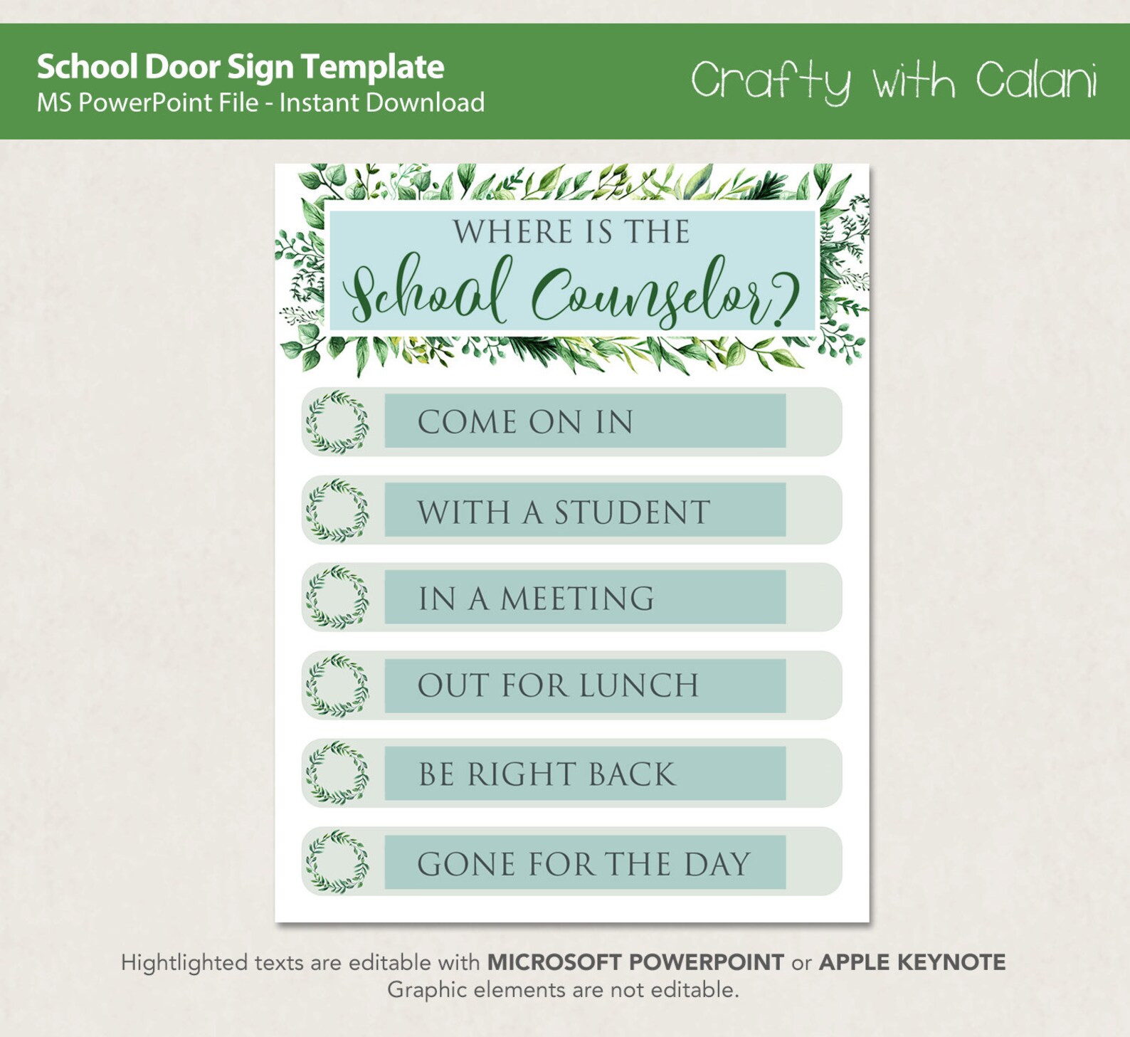 School Door Sign Template Personalized Door Sign Where is | Etsy