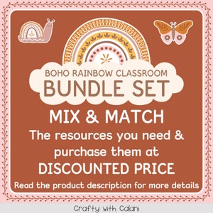 Classroom Behavior Chart, Boho Rainbow Classroom, Boho Rainbow Behavior ...