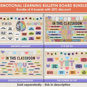 Positive Affirmation Bulletin Board Kit, Classroom Door Decor, Pastel ...