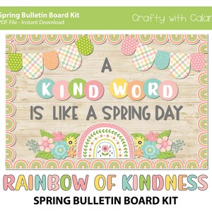 Spring Bulletin Board Kit, Spring Classroom Bulletin Board, April ...