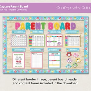 Daycare Parent Board, Childcare Bulletin Board Template, Parent Info Board, Childcare Info ...