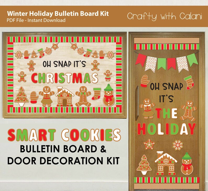 Christmas Bulletin Board Kit Winter Classroom Door Decor - Etsy
