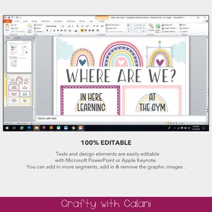 Classroom Door Sign, Boho Rainbow Classroom, Where Are We Door Sign ...