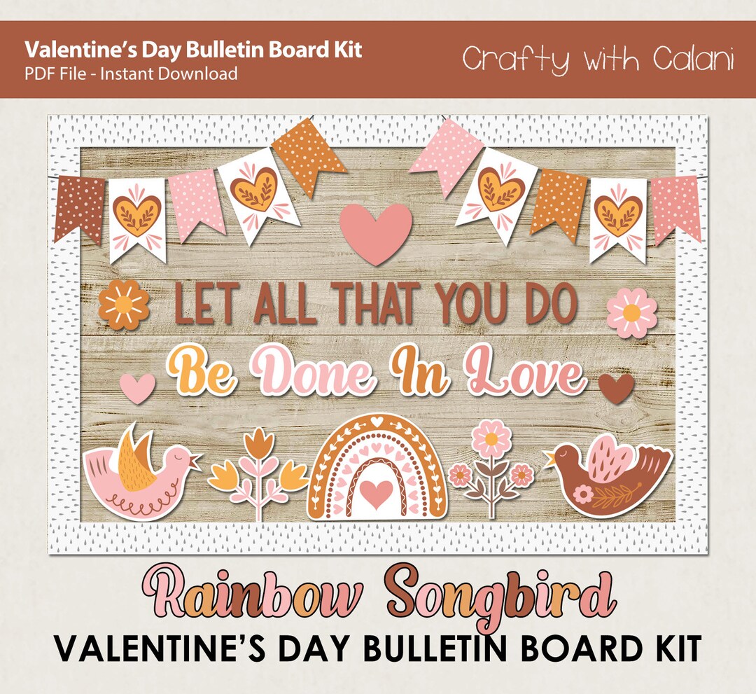 Classroom Bulletin Board Kit, Valentine's Day Bulletin Board, Christian ...