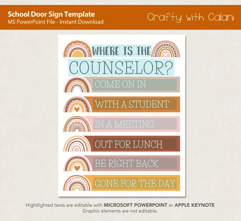 School Door Sign Template Personalized Door Sign Where is - Etsy