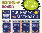 Birthday Board Classroom Decor Space Classroom Theme - Etsy