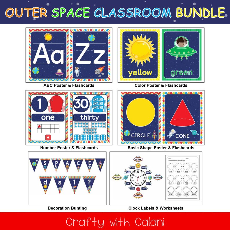 Classroom Decoration Bundle Astronaut Classroom Space - Etsy