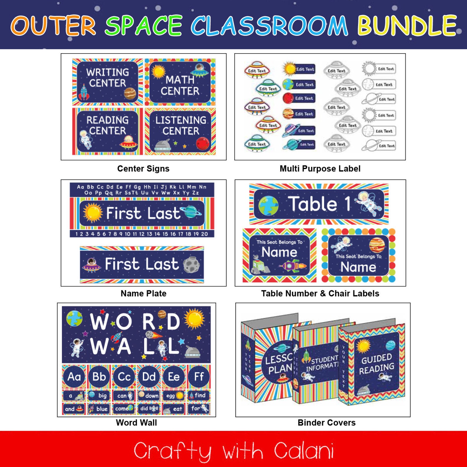 Classroom Decoration Bundle Astronaut Classroom Space | Etsy