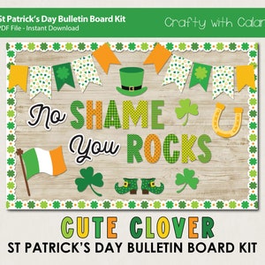 St Patrick's Day Bulletin Board Kit, March Classroom Bulletin Board ...