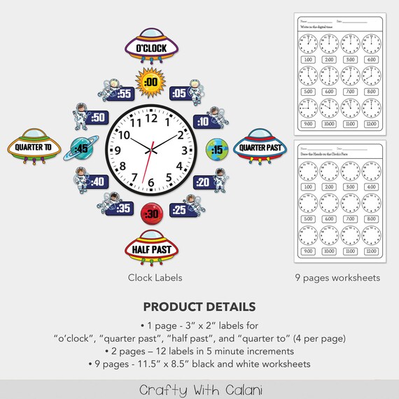 Label A Clock Worksheet