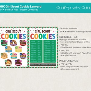 Girl Scout Cookie 2023 Lanyard ABC Cookie Lanyard ABC Cookie - Etsy