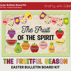 Fruit of the Spirit Bulletin Board Kit, April Classroom Bulletin Board ...