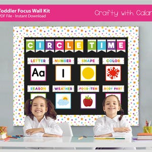 Toddler Focus Wall Template, Preschool Learning Wall, Classroom Circle ...