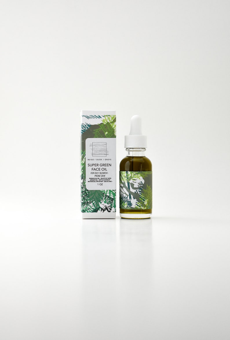 Super Green Face Oil / Serum / for Oily Blemished Acne - Etsy