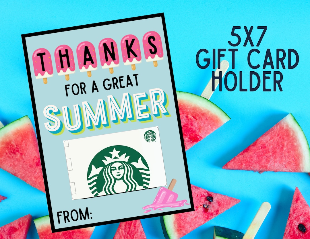 Thanks for a Great Summer End of Camp Gift Card Holder - Etsy