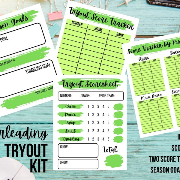 Cheerleading Tryout Form - Etsy