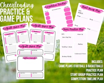 Cheerleading Practice & Game Plans Bundle for Coaches Pink - Etsy