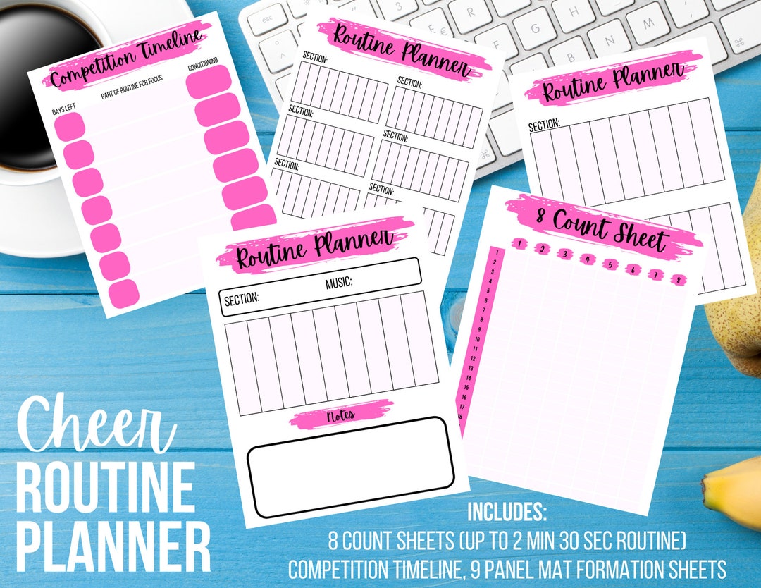Cheerleading Routine Planning Bundle for Coaches - Pink - Etsy