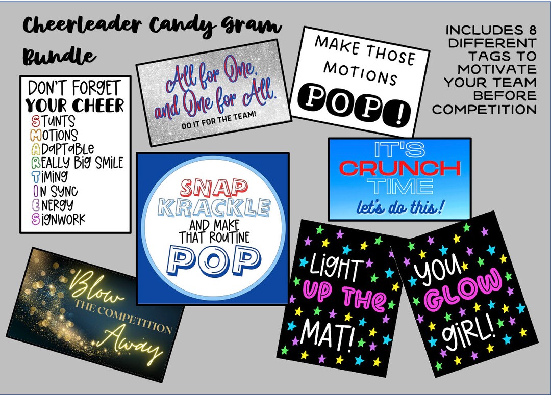 Cheer Team Candy Gram Bundle - Etsy