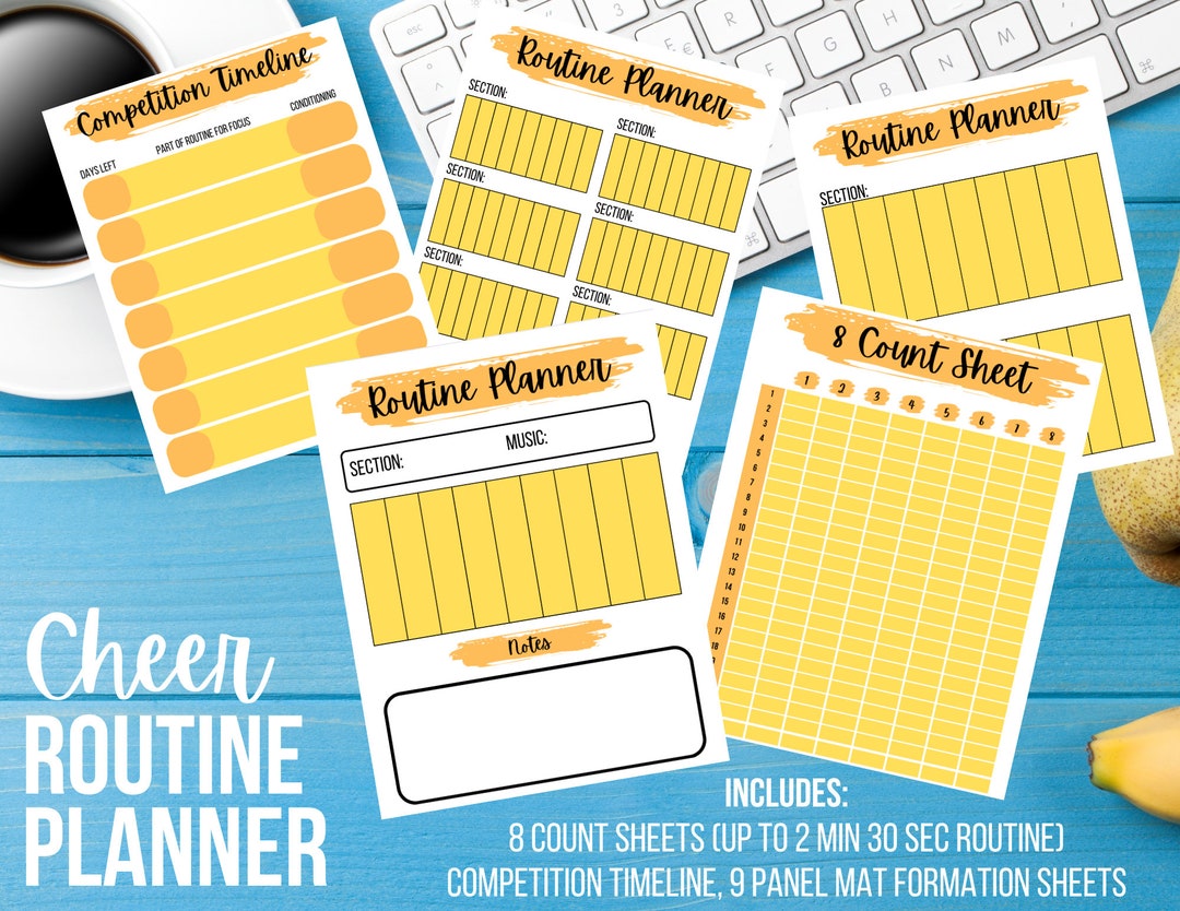 Cheerleading Routine Planning Bundle for Coaches - Orange - Etsy