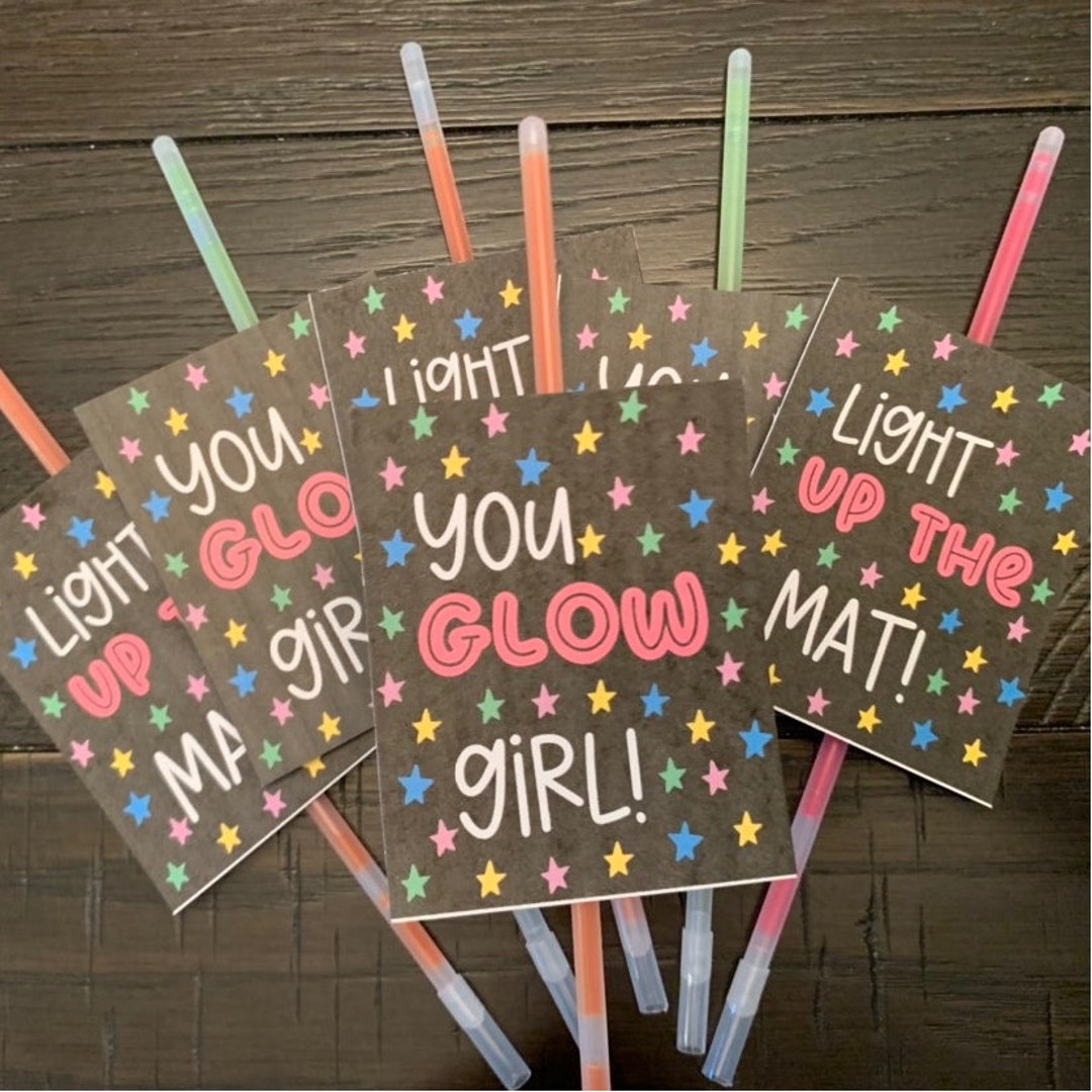Cheerleader Glow Stick Tag - Light up the Mat - You Glow Girl - Team ...