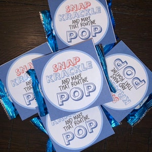 Rice Krispy Treats Cheerleader Gift Tag - Candy Goody Bag - Snap ...