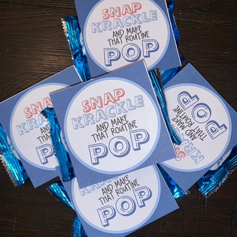 Rice Krispy Treats Cheerleader Gift Tag Candy Goody Bag - Etsy