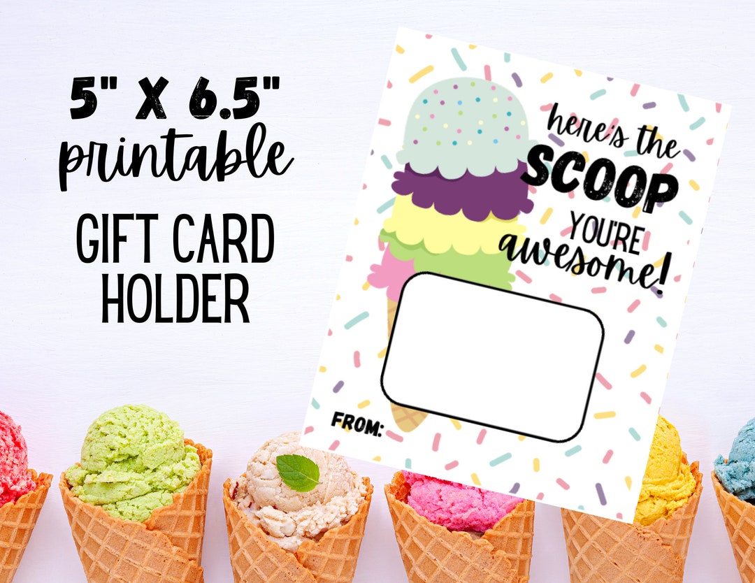 Have You Heard the Scoop Ice Cream Theme Gift Card Holder - Etsy