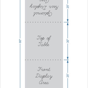 30" X 80" Custom Full Color Table Runner - Pressed Rose - Includes Free ...