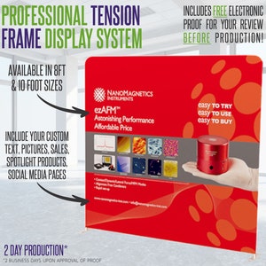 Custom Tension Fabric Display System Full Color Graphics - Etsy