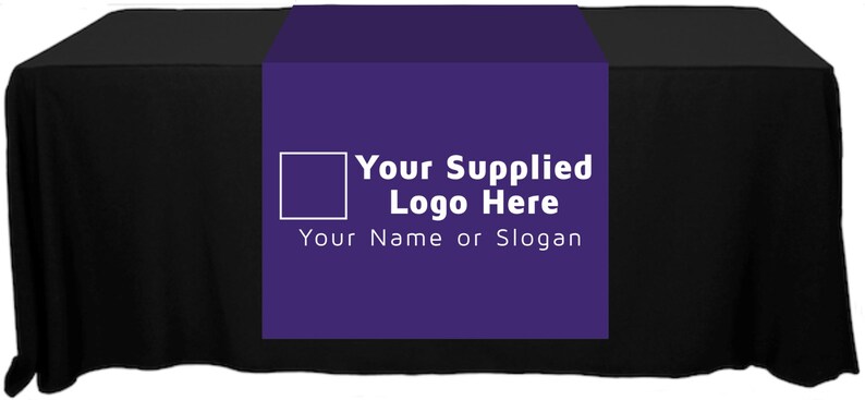 30 X 80 Full Color Table Runner With Your Logo - Etsy
